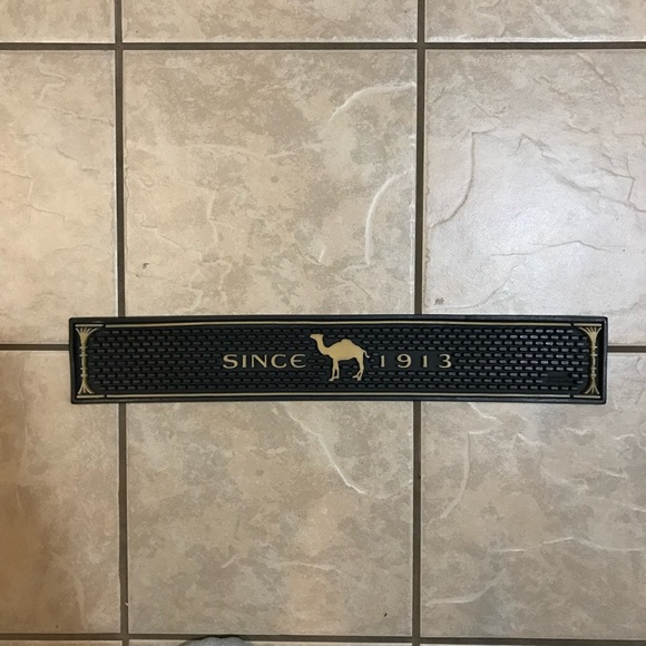 Dining | Camel 205 Rubber Bar Rail Spill Mat 24 In X 3 In Black Barware ...